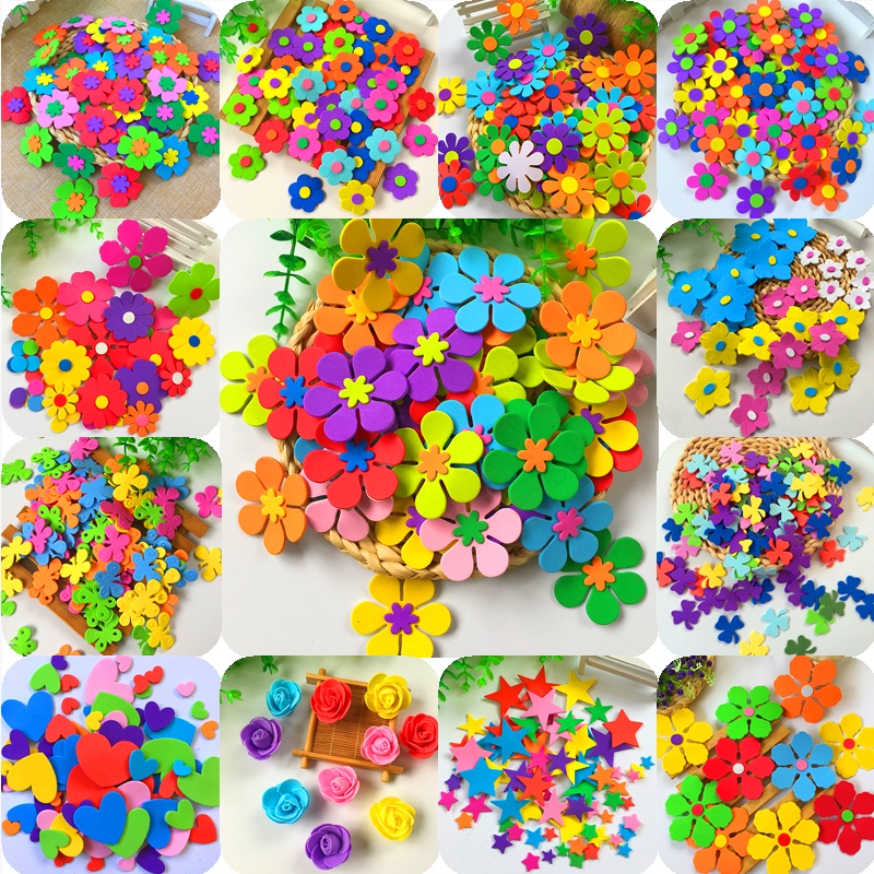 3D EVA Foam Wall Stickers Flower Kindergarten Classroom Home Handmade ...
