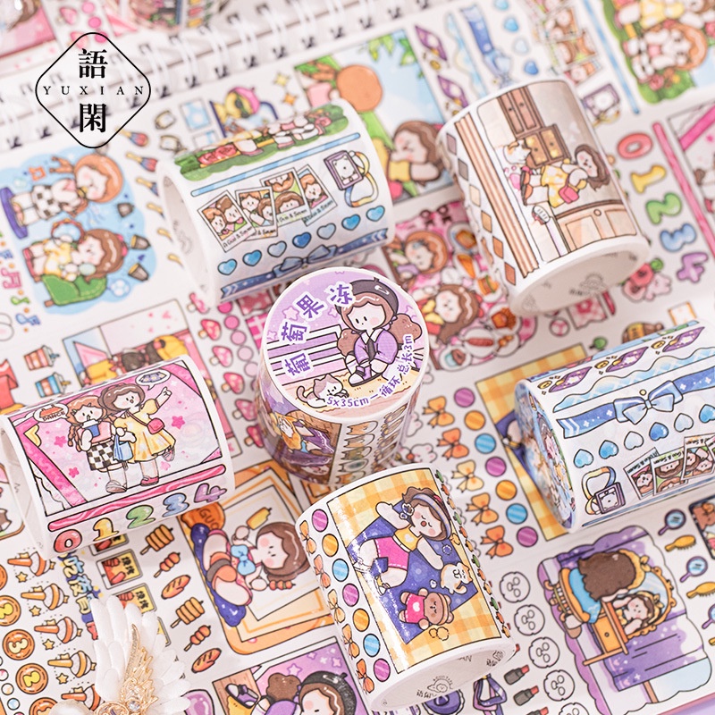 Short Cycle Special Oil and Paper Tape Cute Handbook Student Album ...