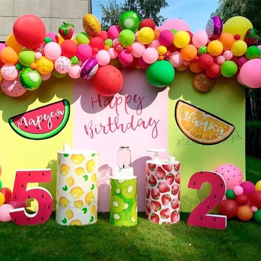 142pcs Watermelon Theme Fruit Balloons Garland Arch Kit Hawaiian Summer ...