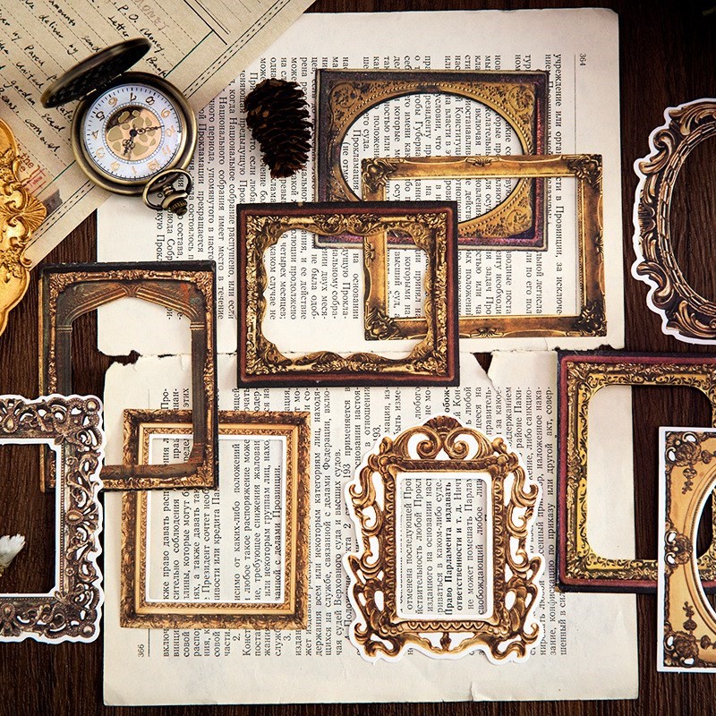 20 Pcs Antique Photo Frame Scrapbooking Material Paper Retro Decorative ...