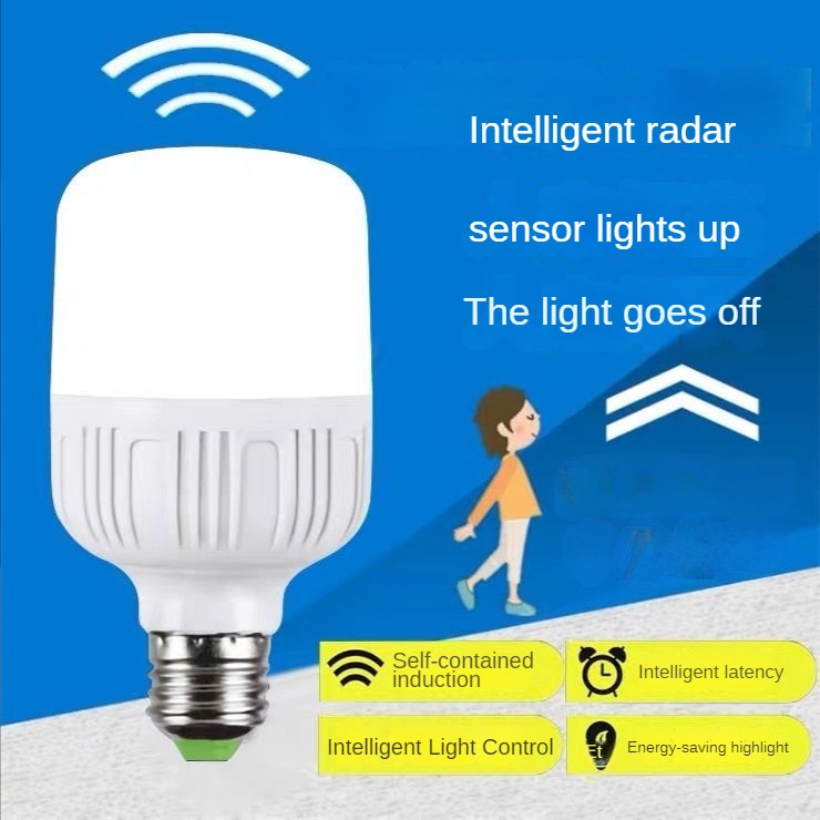Motion Sensor Light Bulbs / Radar Human Body Sensor Ambient Sound+Light ...
