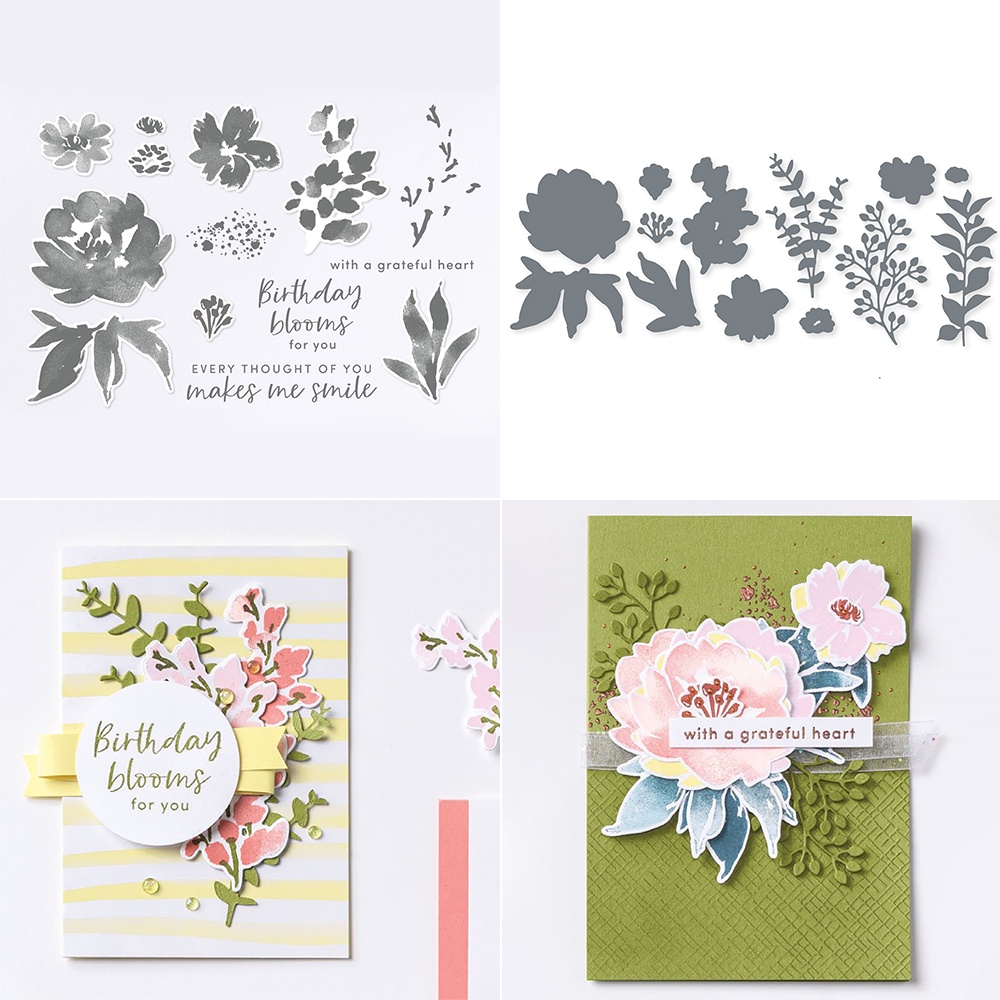 Flower Add-on Carbon Steel Cutting Dies+ Stamp for Scrapbook Embossed ...
