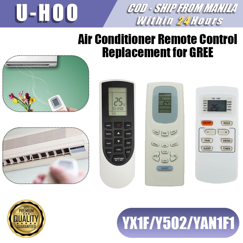 Universal Aircon Remote Control Replacement for Gree YX1F/YAN1F1/Y502K ...