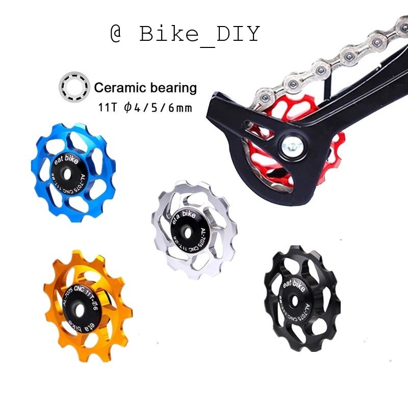BikeDIY [LOCAL] Bicycle Ceramic Bearing Pulley 11T Cycling Bike Ceramic ...