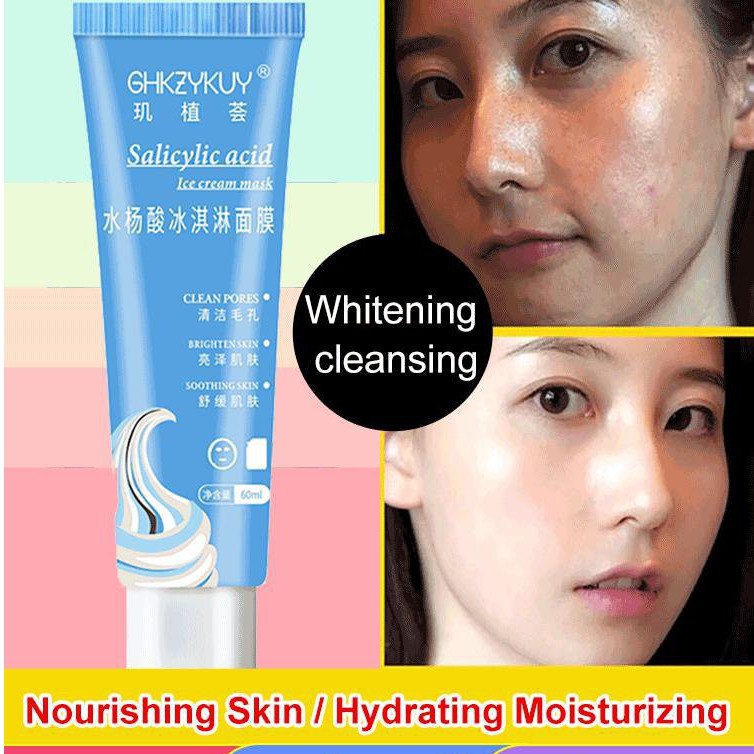 COD Salicylic Acid Ice Cream Mask Moisturizing Clean Pore Brighten Skin ...
