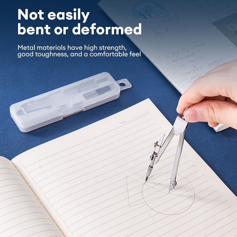 Deli Compass Drawing Tool Stationery Set For School Supplies Stainless ...