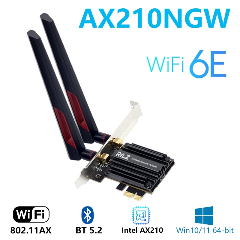 Intel AX210 tri band Gigabit 5374M Bluetooth 5.2 WIFI desktop cooling ...