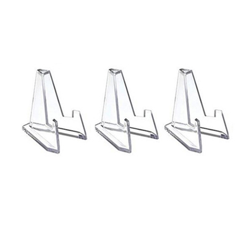 Triangle Display Stand / Plastic Picture Photos Frame Storage Rack ...