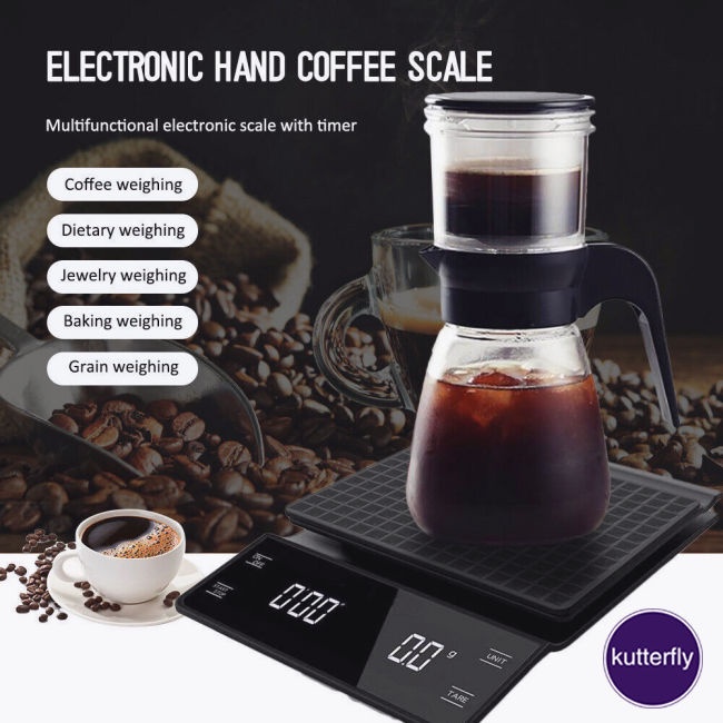 Kutterfly 0.1g Digital Coffee Scale With Timer Electronic Scales Food ...