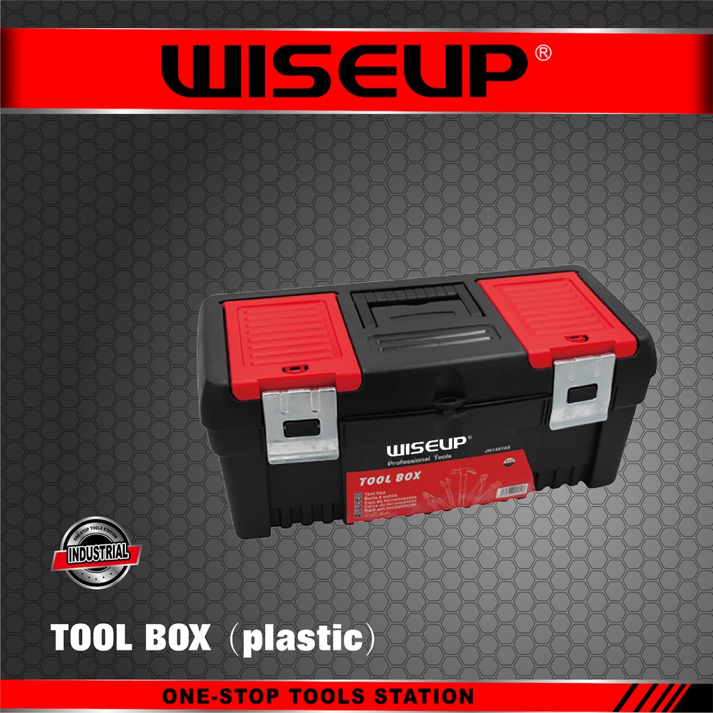 WISEUP 14Inch/17Inch/20Inch/24Inch High Quality 2Layer Storage Organizer Plastic Tool Box ...