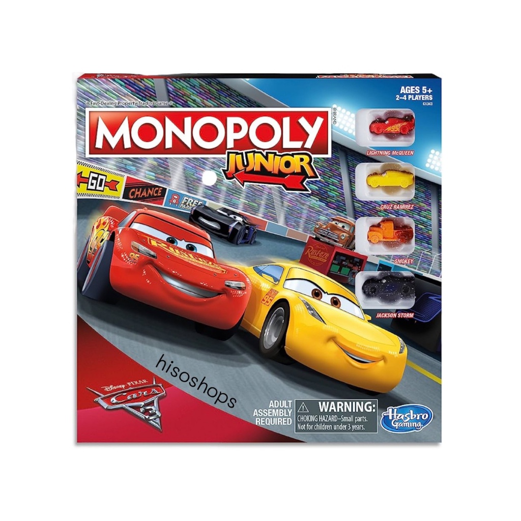 Monopoly Junior Cars Games Mcqueen Hasbro | Shopee Philippines