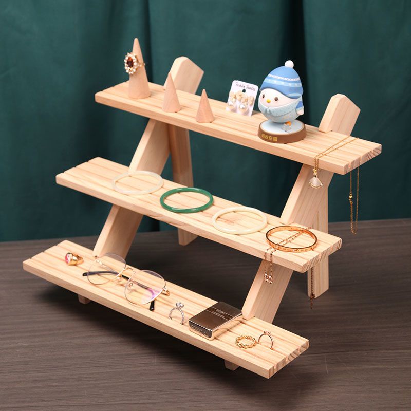Figurine Wooden Display Stand Toy Storage Figure Display Rack Jewelry ...
