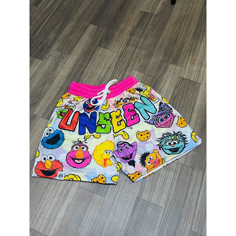 SESAME STREET MESH SHORT WHITE / UNSEEN APPAREL | Shopee Philippines
