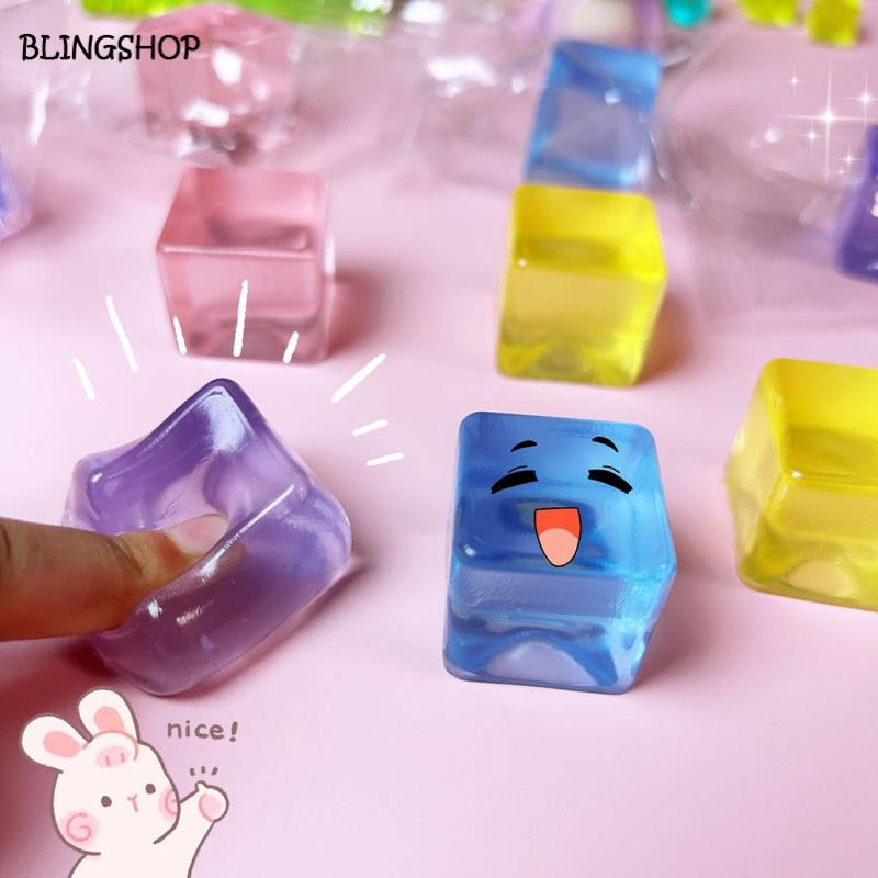NEW Fidget Toy Mini Squishy Toys Mochi Ice Block Stress Ball Toy Kawaii ...