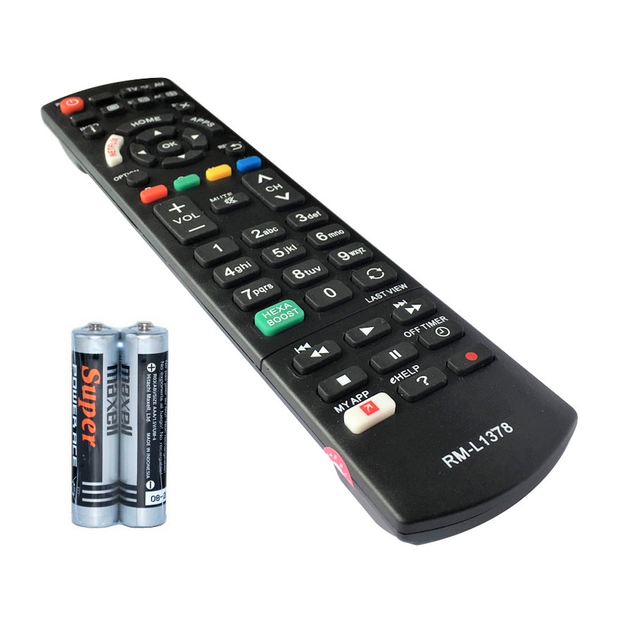 Panasonic rm-l1378 Internet TV Smart TV Remote Control (with aaa maxell ...