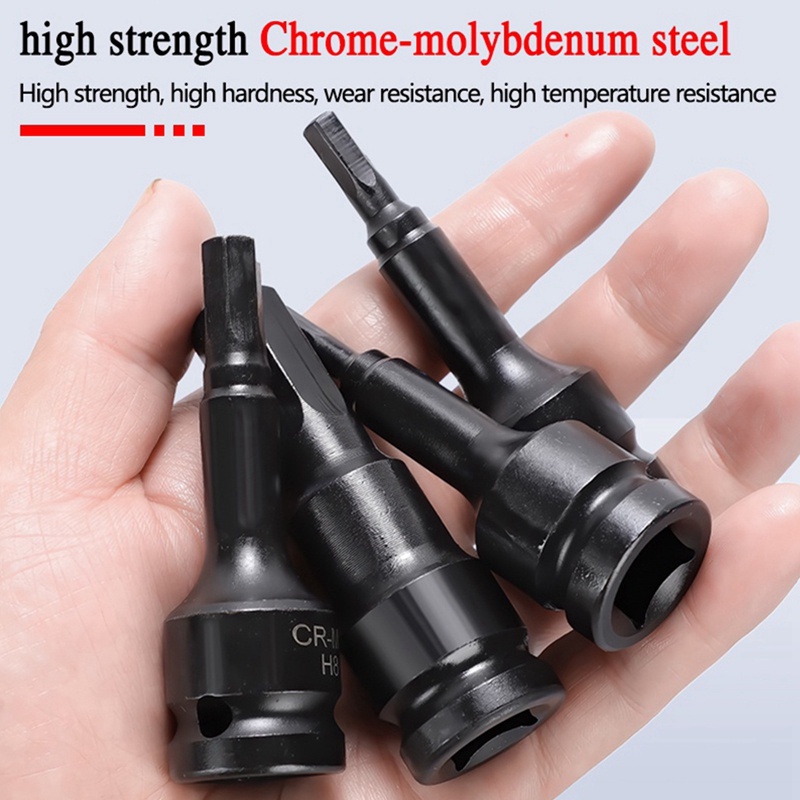 BK 1/2 inch Impact Hex Socket Bit H5-H12 Allen Key Wrench Head For ...