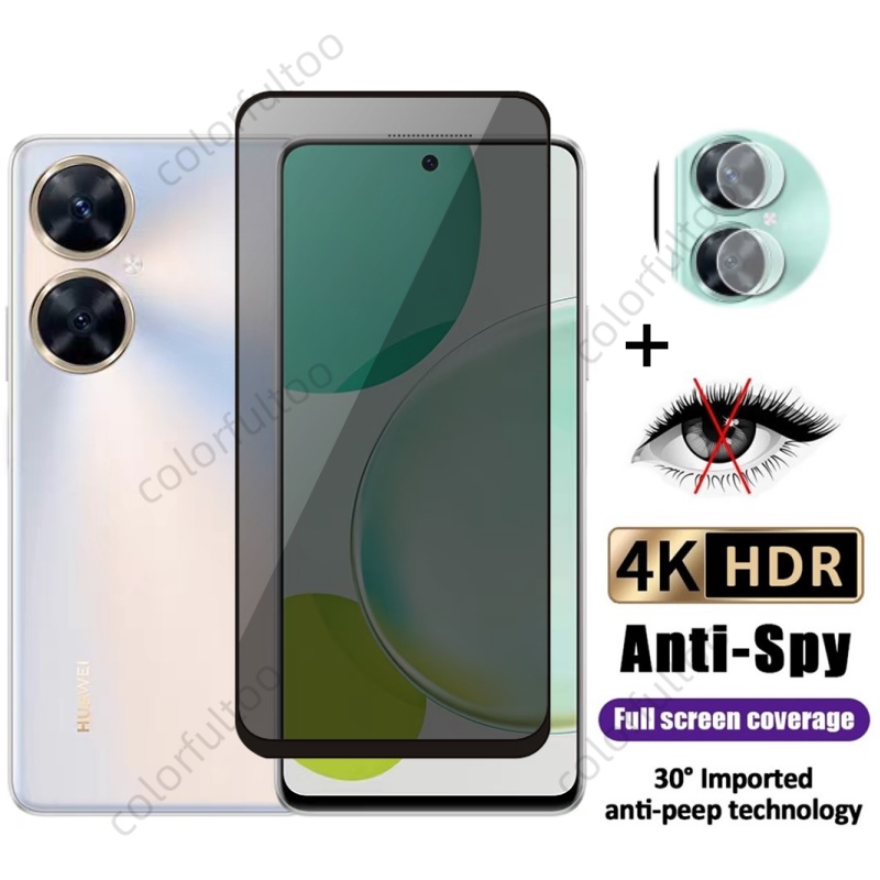 2 in 1 Privacy Tempered Glass For Huawei Nova 11i 12i 12 11 i 11 Pro ...