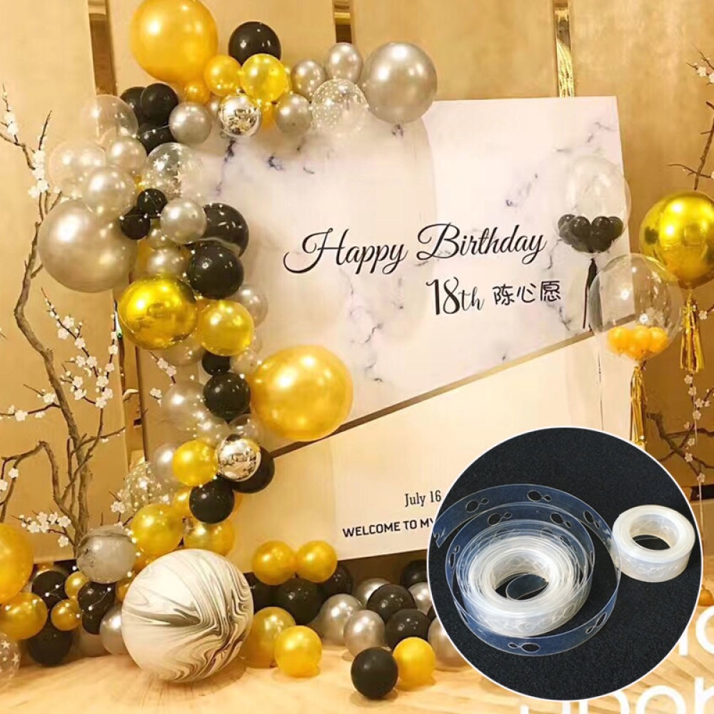 5M Balloon Chain Knotter Ribbon Dot Plum Blossom Clip Assorted Balloon ...