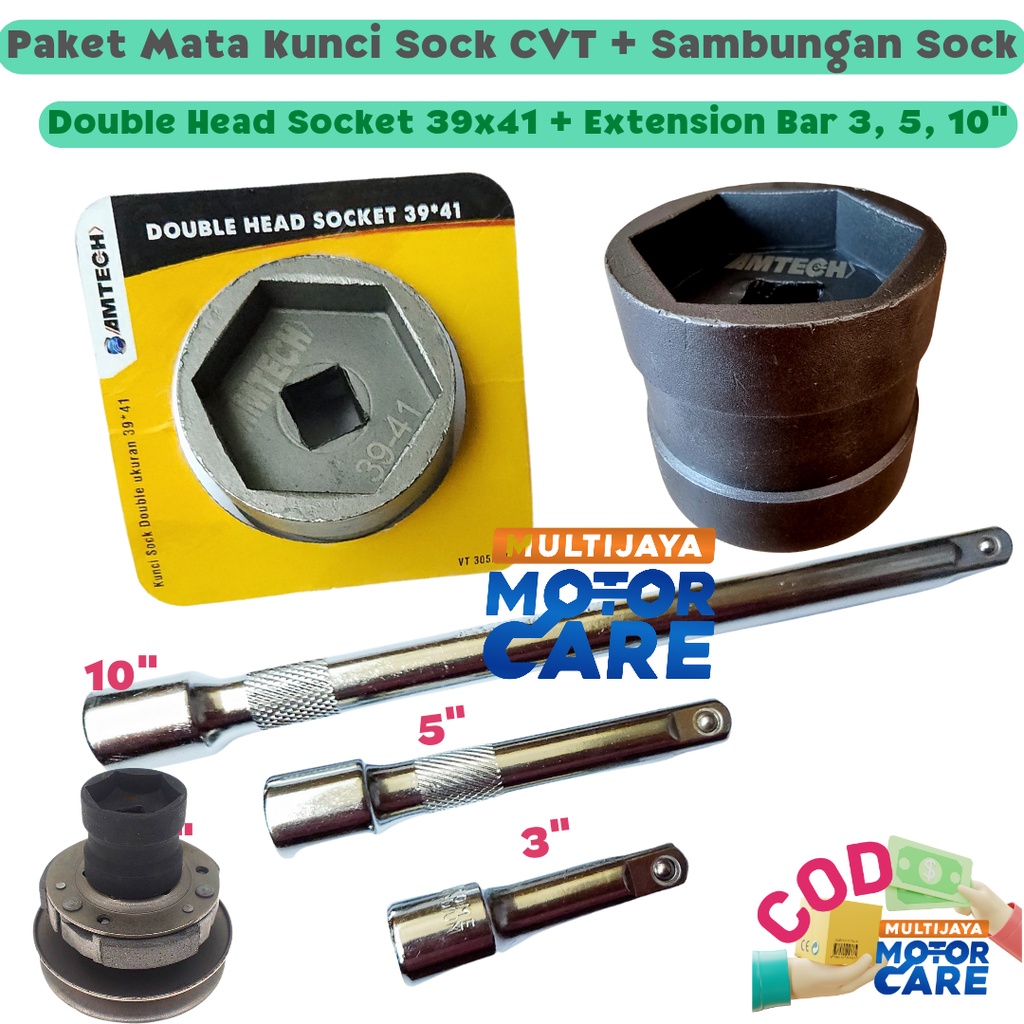 MATA Cvt Shock Wrench PACKAGE 39x41 + Sock Connection 3" 5" 10 ...