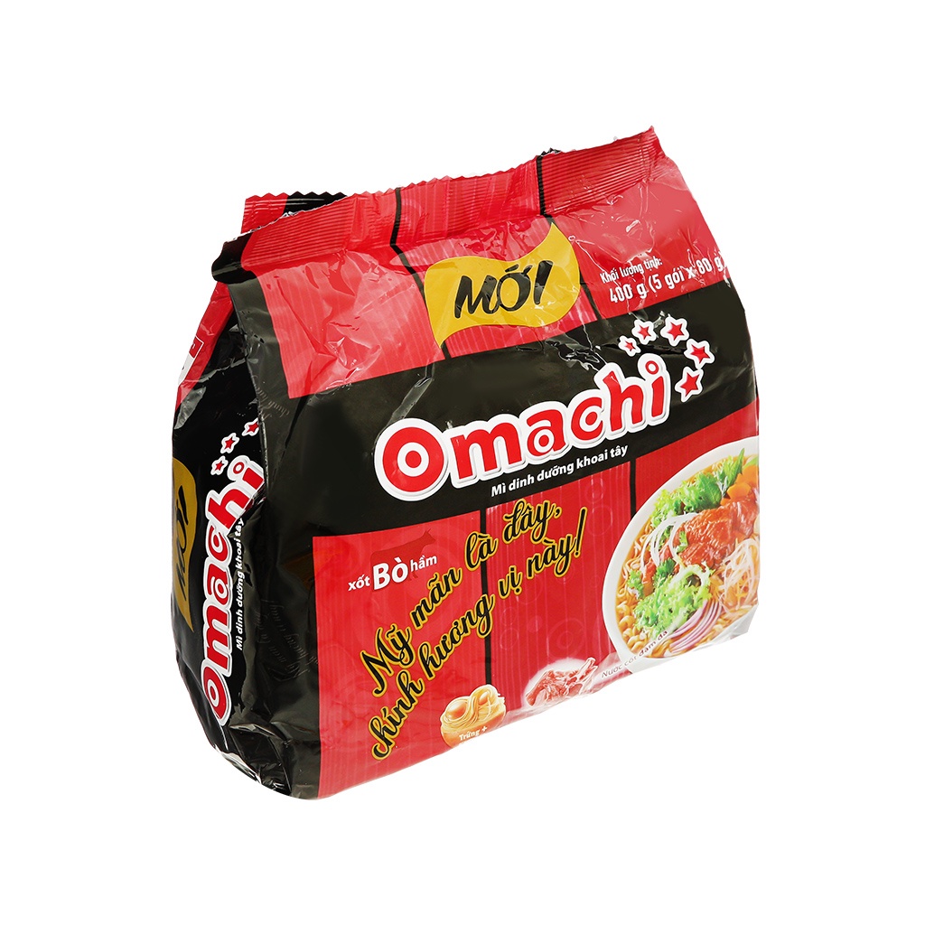 Lot of 5 packs of Omachi potato noodles with beef stew sauce 80g ...