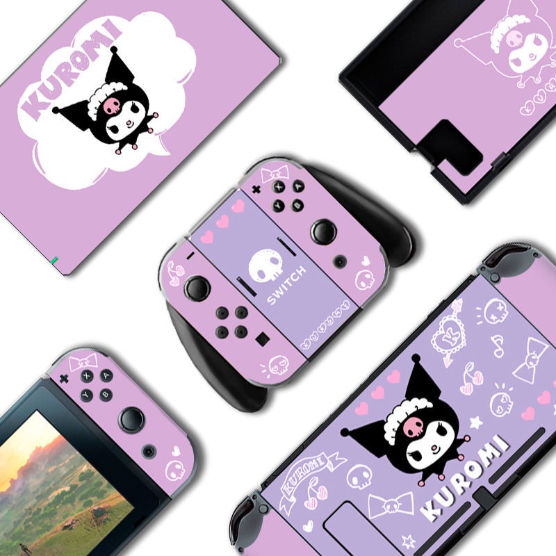Nintendo Switch Oled Skin Cover Dock Sticker theme Sanrio Kuromi Game ...