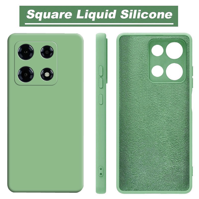 Infinix Note 30 Pro Anti Fingerprint Liquid Silicone Straight Edge Soft ...