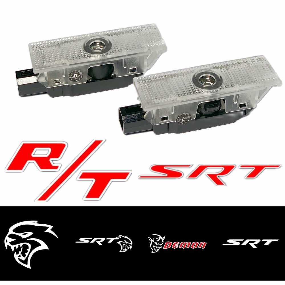 Led Car Door Logo Lights Projector Laser Ghost Shadow Lamps For Dodge ...