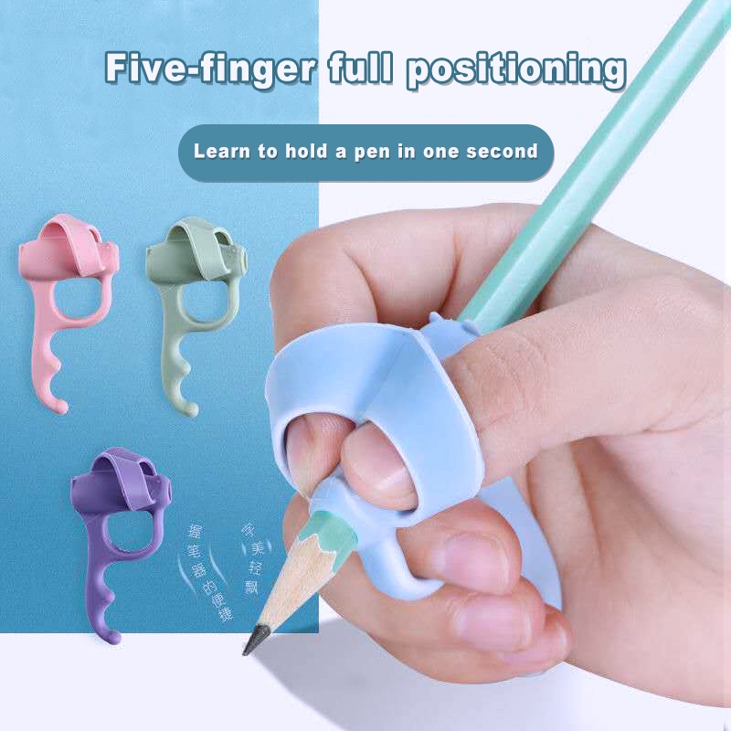 2Pcs/Set Boxed Silica Pencil Grasp 5 Finger Gel Pen Grips Children ...