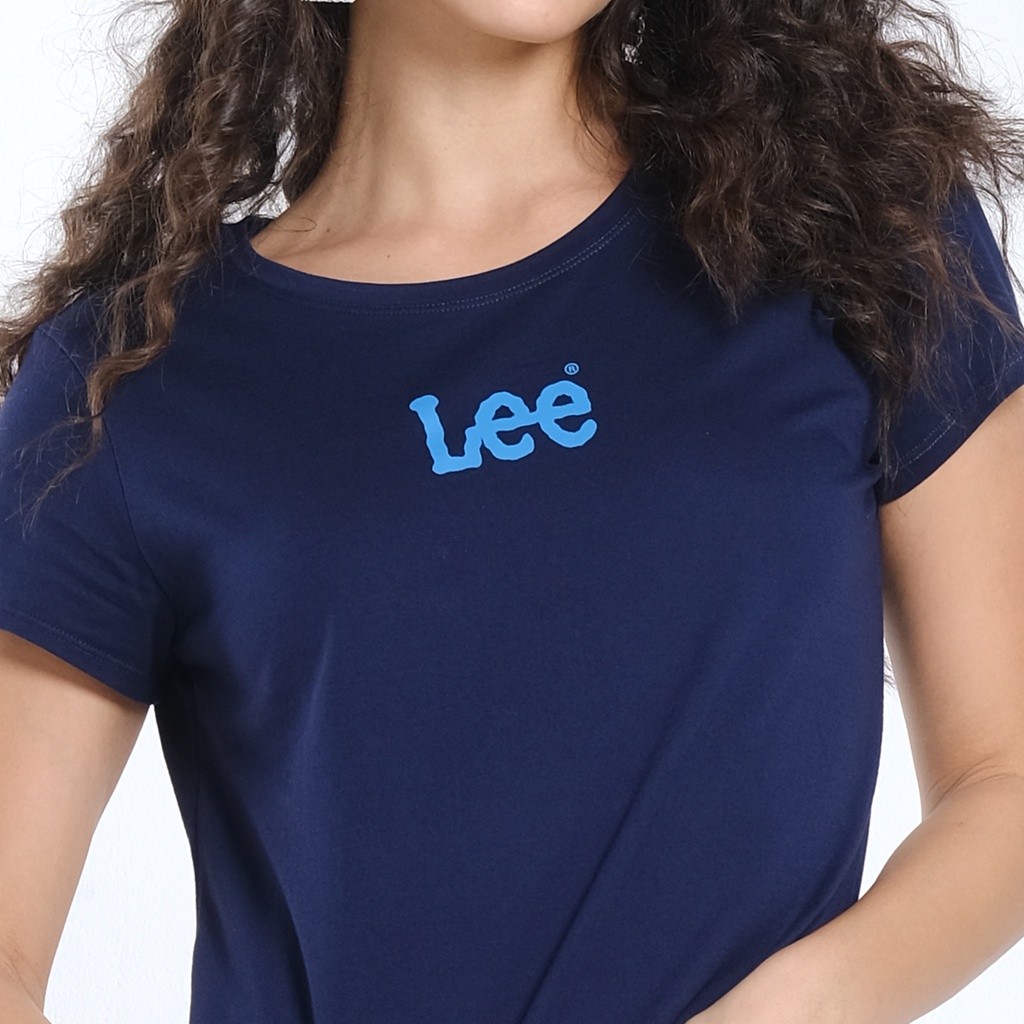 Lee Logo T-Shirt for Women in Navy Blue | Shopee Philippines