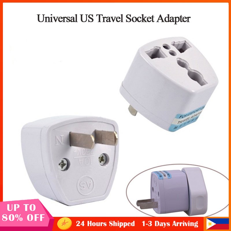 Universal US Travel Socket Adapter 3pin Flat Charger Electric Plug ...