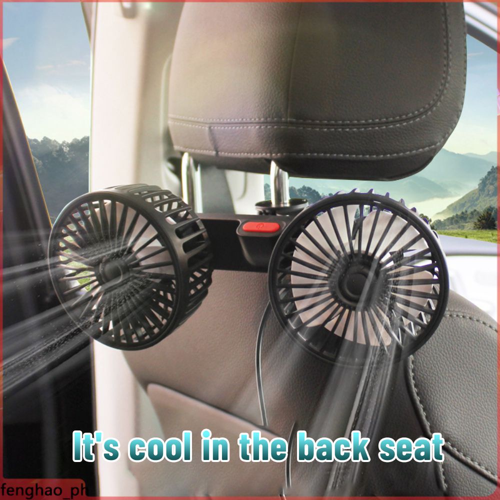 360 Degree Rotation Car Fan Car Seat Back Powerful Fan Car Suv Fan ...