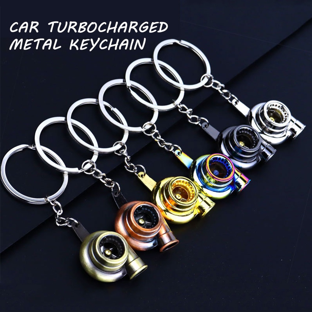 Simulation Car Turbo Turbocharger Keychain Mini Metal Automotive Part ...