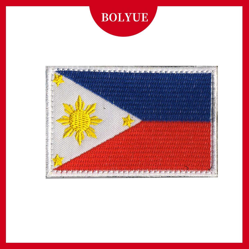 Embroidery Patch Philippines Flag Embroidery Tactical Military Morale ...