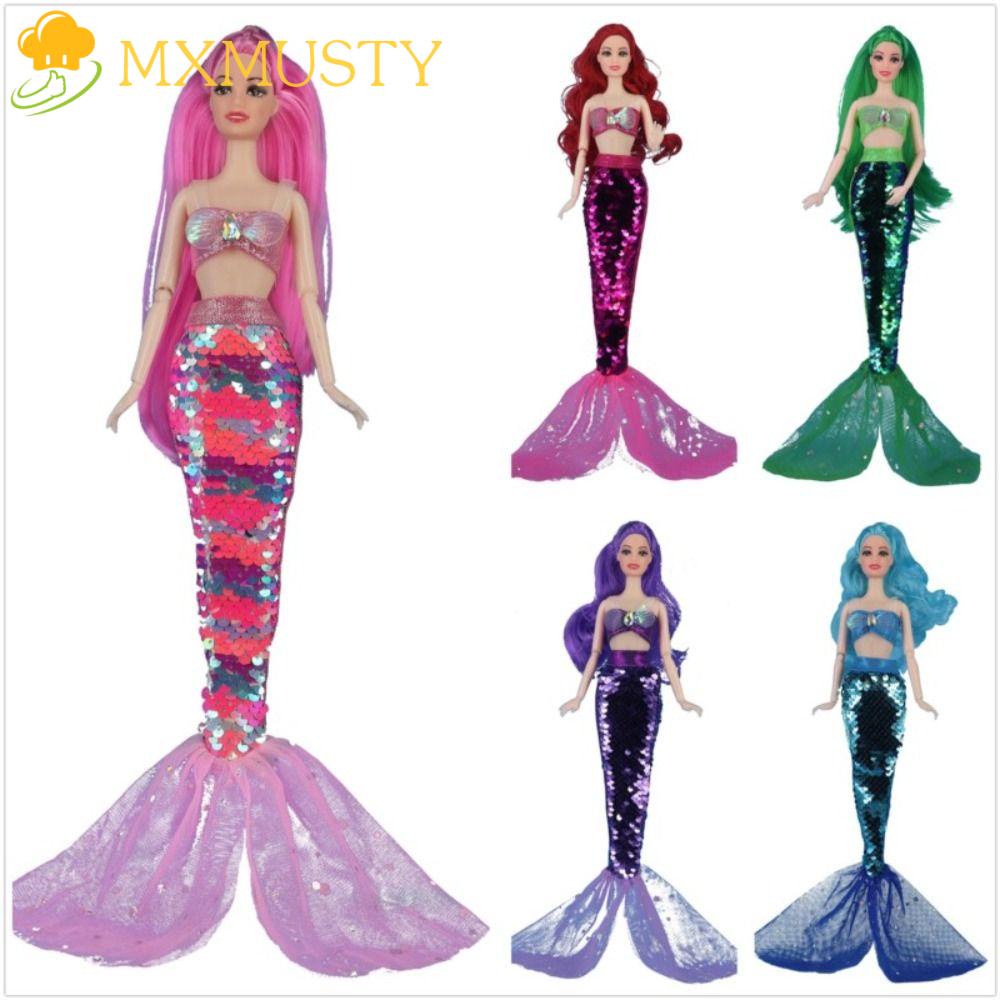 MXMUSTY Mermaid Tail Wedding Dress 1 Set Girl Toy Dress-Up Crossdress ...