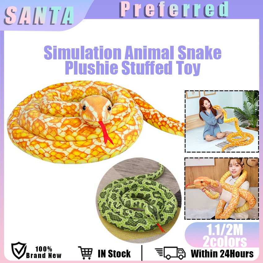 Giant Simulation Snake Plush Toy 1, 2 M Animals Python Soft Stuffed ...
