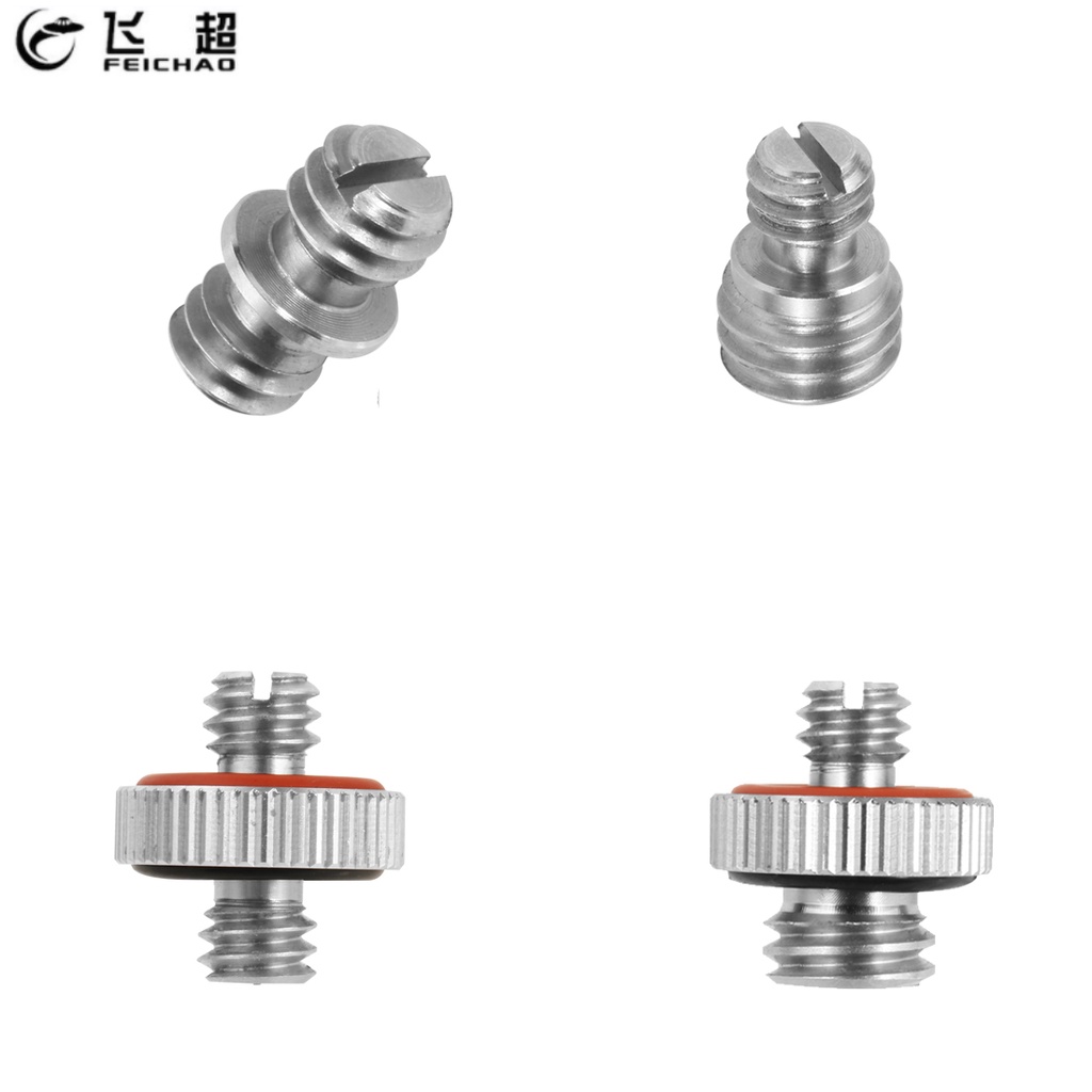 FEICHAO 10PCS Stainless Steel Camera Screw Adapter Convert Dual Head ...