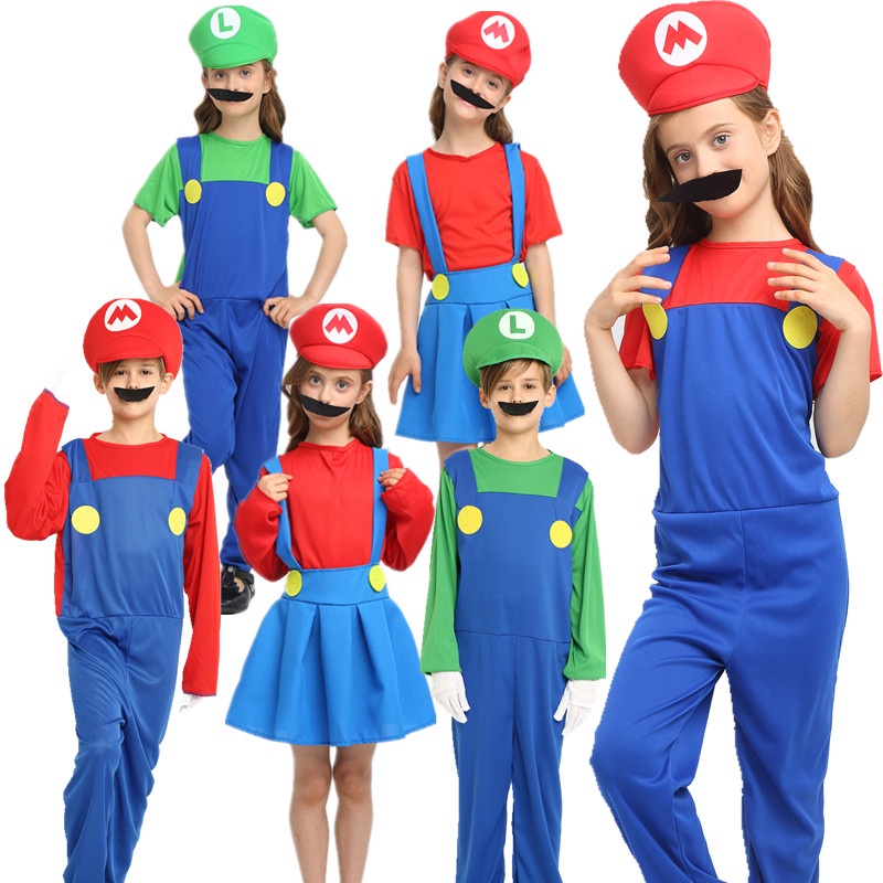 Halloween Costume cosplay Costume Cartoon Anime Children Mario Costume ...