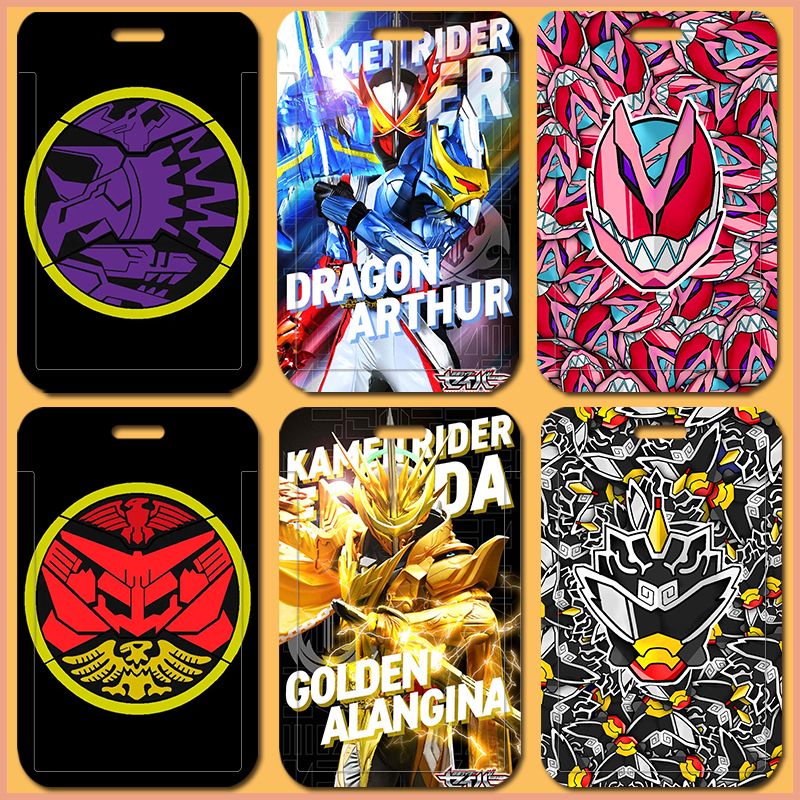 Anime Cartoon Kamen Rider DIY Name Tags Student School ID Card Holder ...