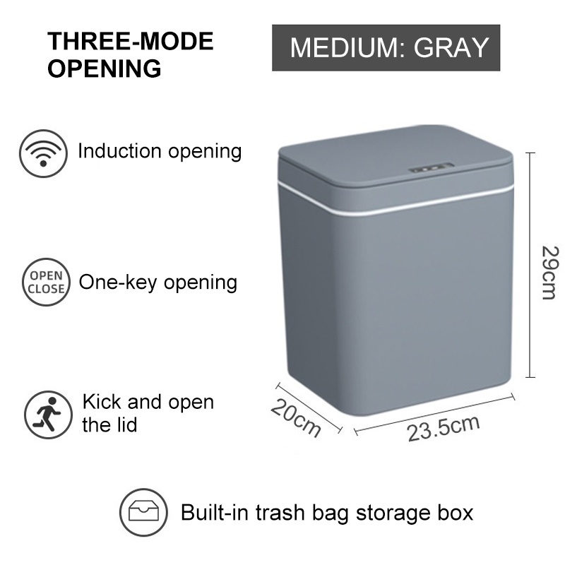 16L Smart Trash Can Wireless Sensor Automatic USB Rechargeable Trash ... 16L Smart Trash Can Wireless Sensor Automatic USB Rechargeable Trash ...