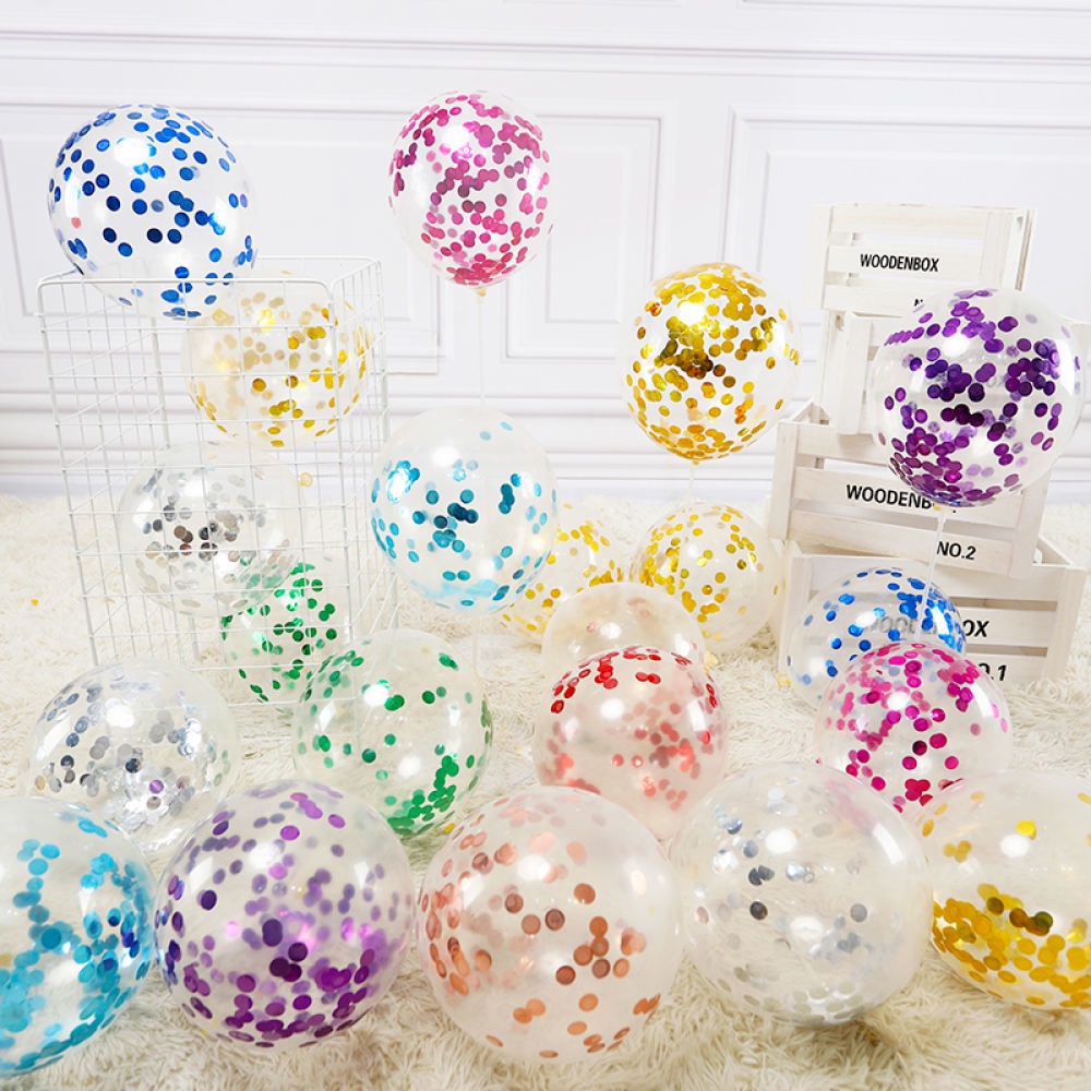 12inch Confetti Sequins Balloons Birthday Wedding Party Decorations Set ...