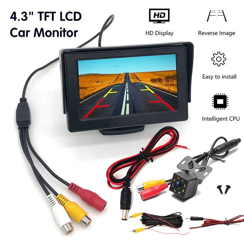 4.3 Inch Car Reverse Monitor Rear View Camera LCD Display with Night ...