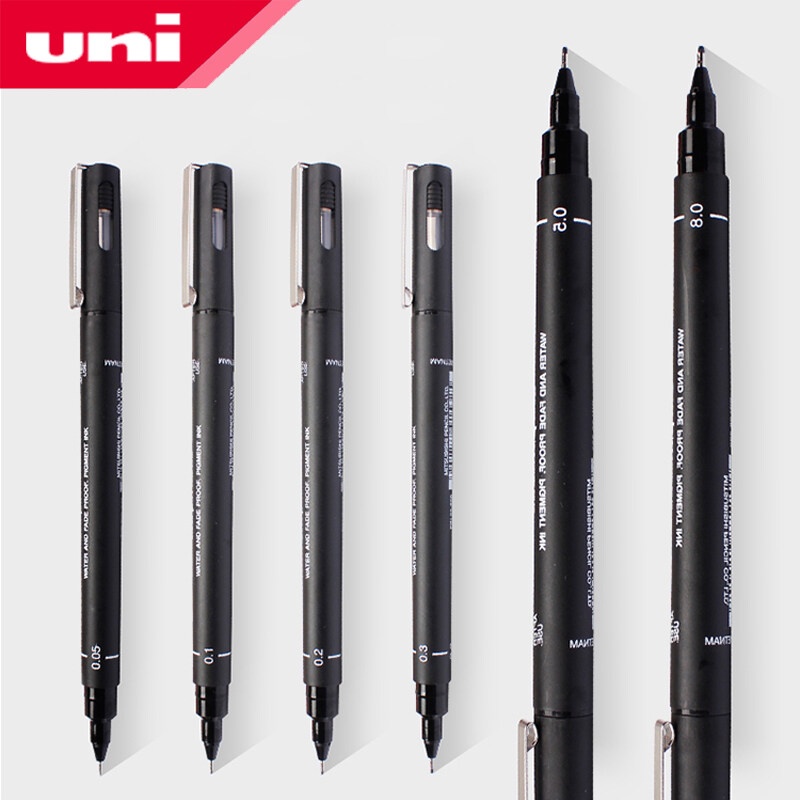 UNI PIN-200 Line Marker Sketching Pen Black Sketch Pen Extremely Fine ...