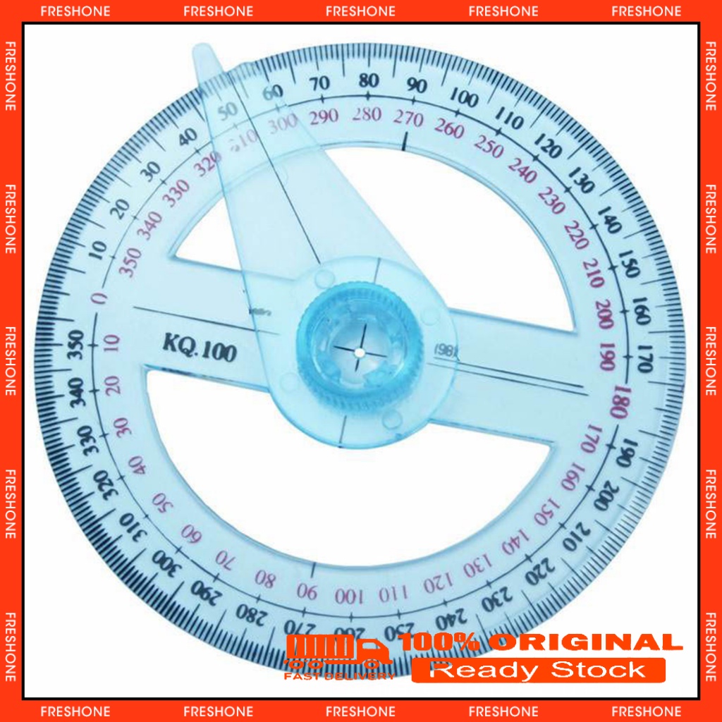 FreShone- Plastic Full Circle Protractor Office Supplies Angle ...