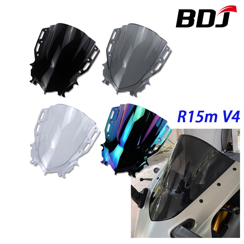 BDJ For Yamaha R15M R15 V4 2022 Wndshield Windcreen Double Bubble Visor ...
