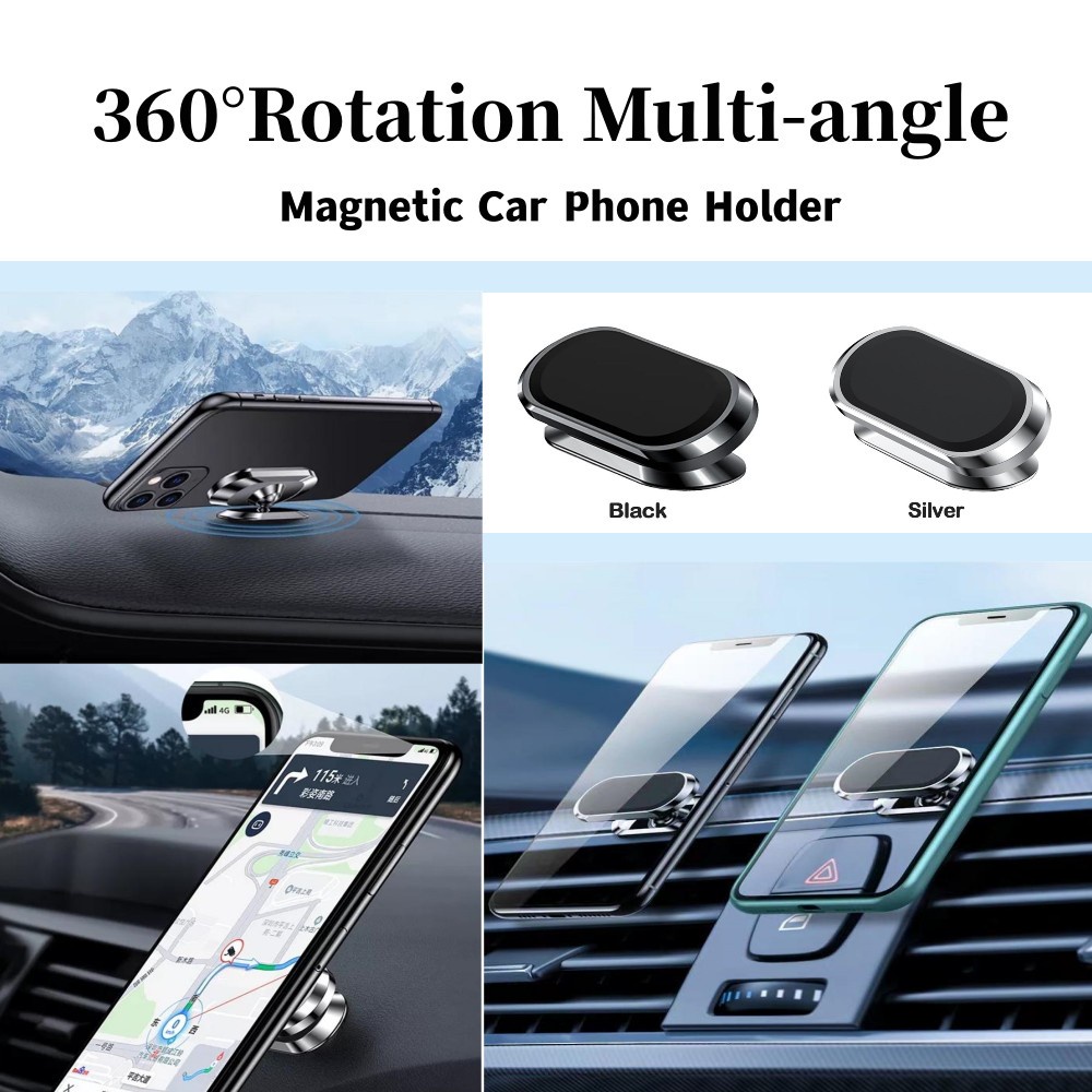 Universal Dashboard Magnet Stand 360° Rotation Magnetic Car Phone ...
