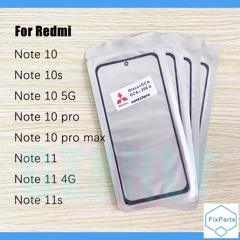 Front Outer GLASS + OCA LCD Lens For Xiaomi Redmi Note 11 11s 10s 4G ...