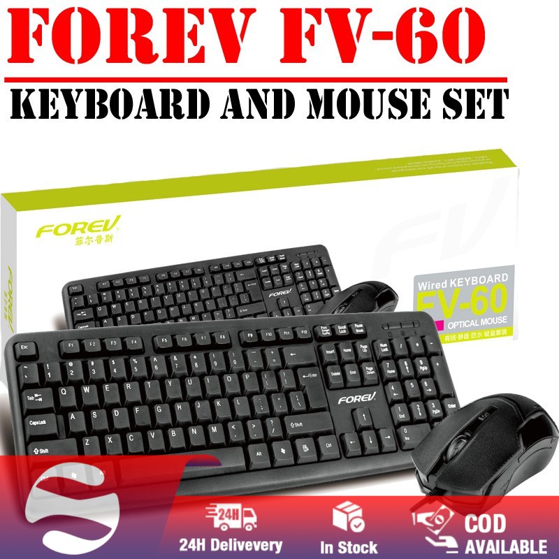 Forev Wired Keyboard Mouse Set Computer Keyboard | Shopee Philippines