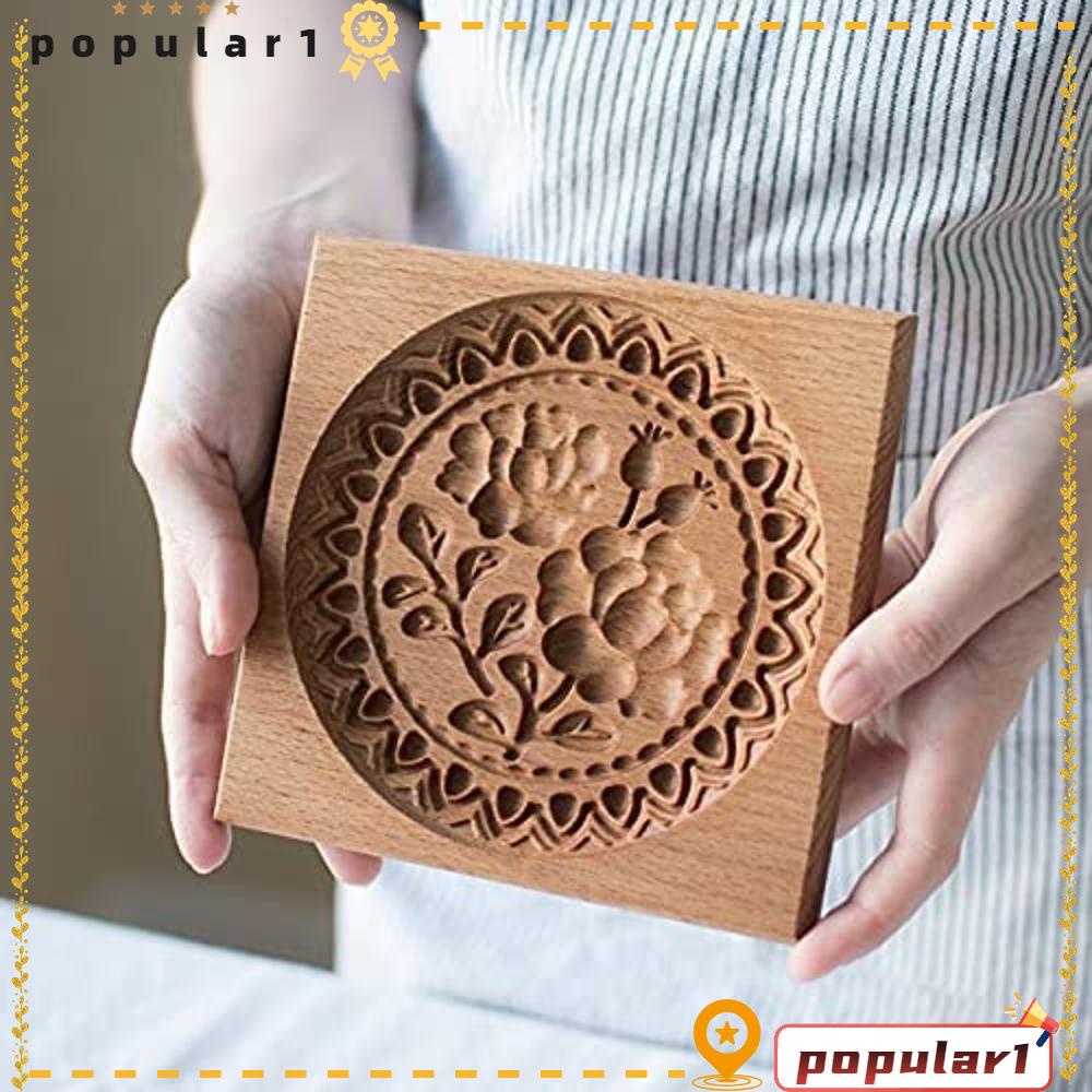 POPULAR Christmas Carved For Halloween Wooden Gingerbread Cookie Mold ...