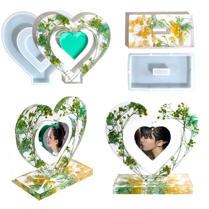 Love Frame Silicone Mold DIY Epoxy Resin Handicraft Decoration Casting ...