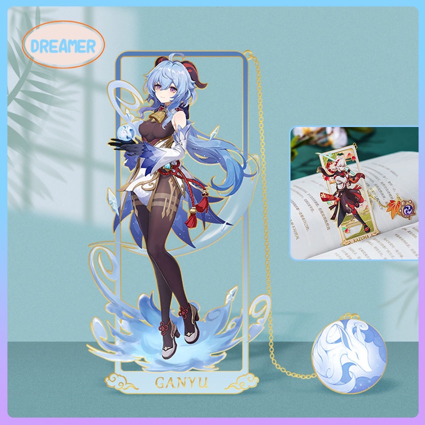 Genshin Impact Metal Hollow Bookmark Cute Book Clip Pagination Mark ...